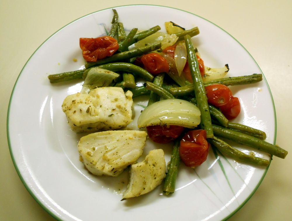 Mediterranean Baked Fish with Vegetables - Hoppin Meal Plans